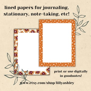 Printable Border Paper Pack of 10--PDF & PNG Files--8.5x11 Downloadable ...