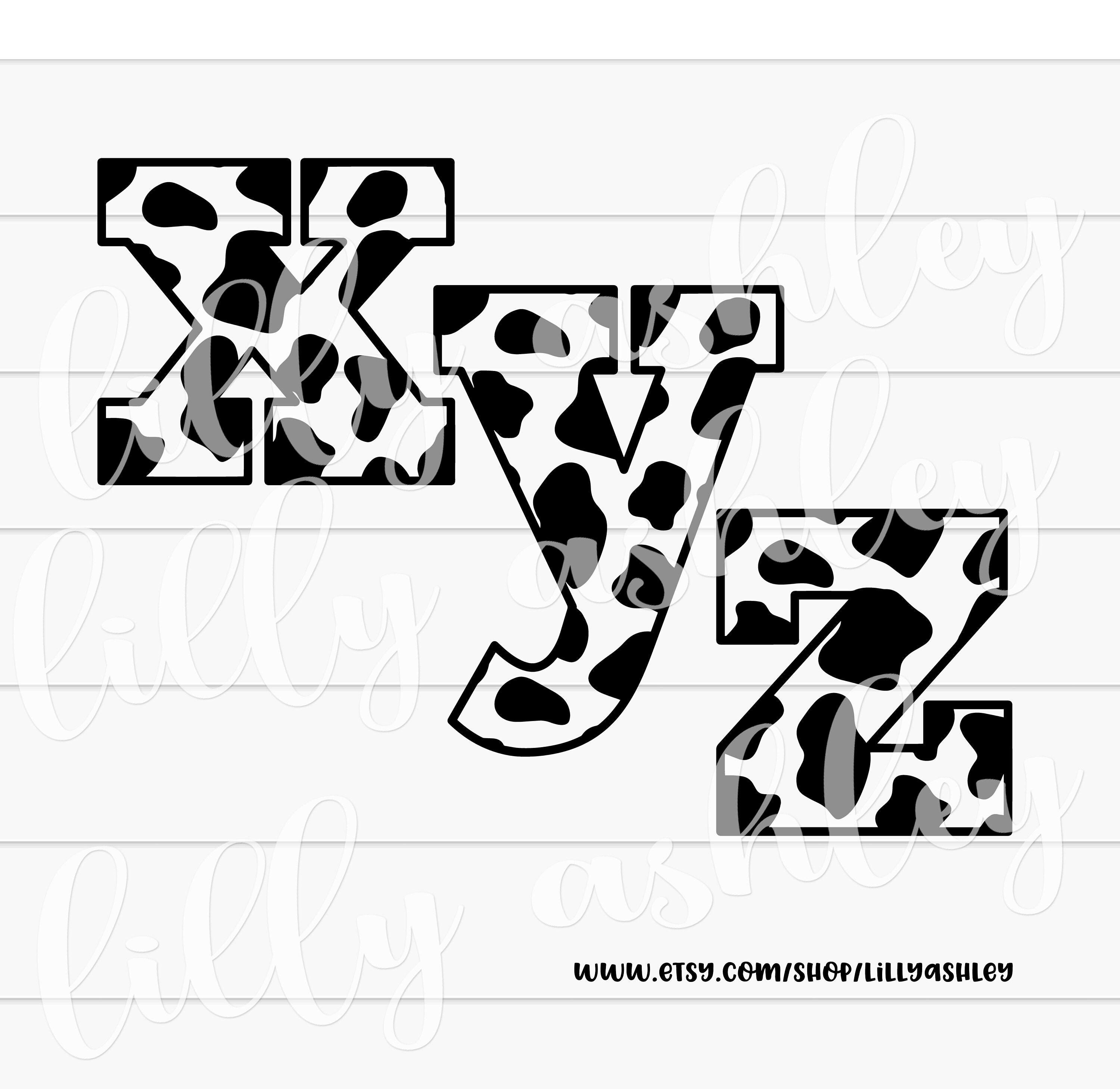 Letter SVG Cut File Set Includes Upper and Lowercase Letters - Etsy