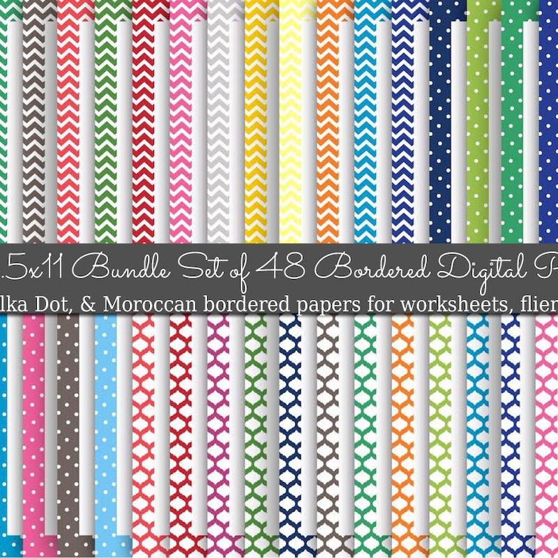 Chevron Borders - Etsy