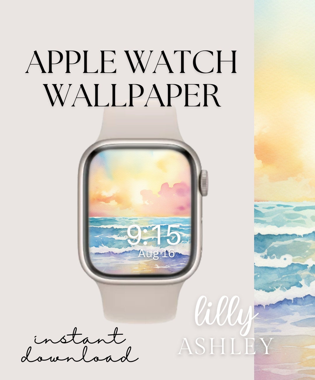 Beach Apple Watch Face , Watch Background, Womens Apple Watch Wallpaper ...