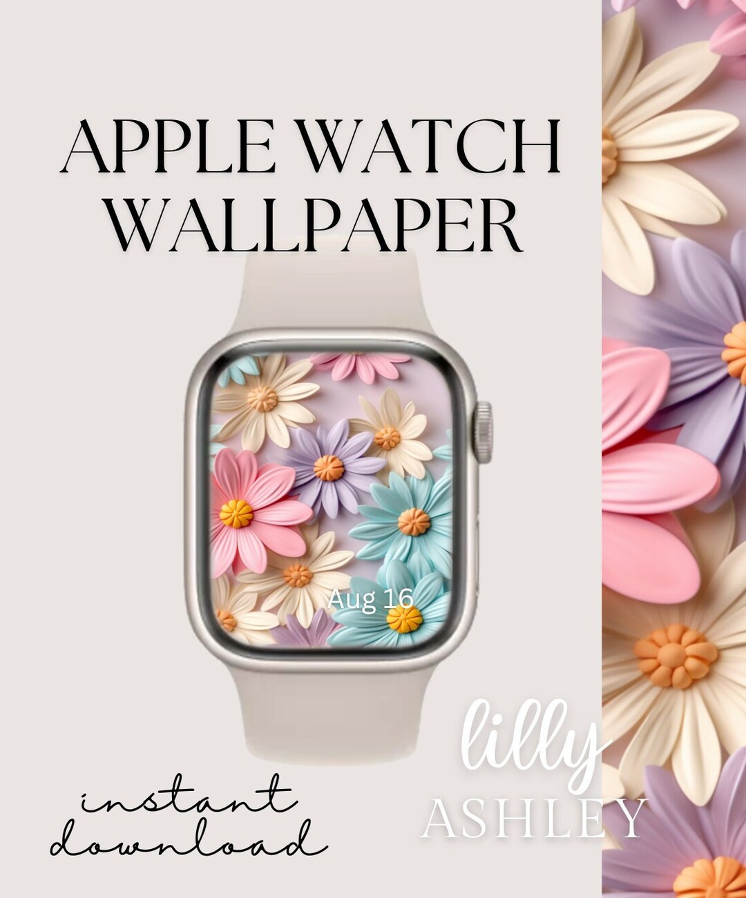 Floral Apple Watch Face , Watch Background, Womens Apple Watch ...