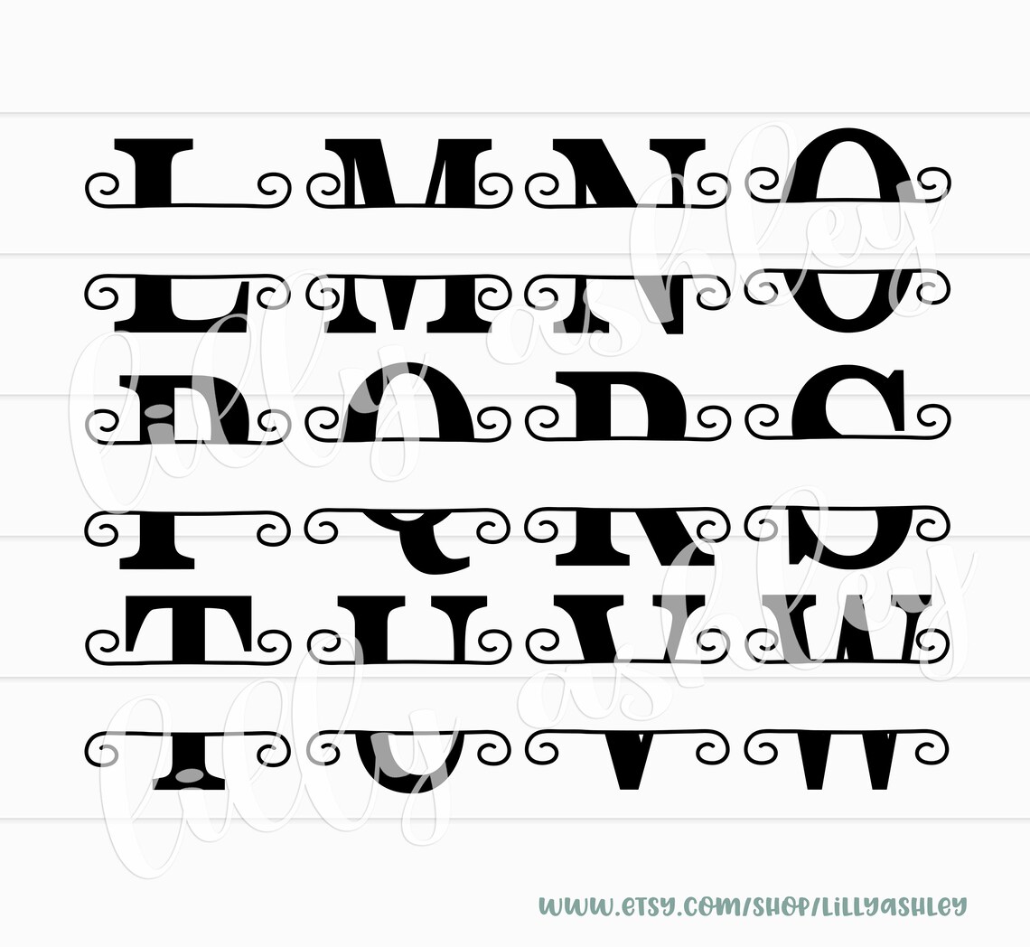 Name SVG Initial Set of Letters A-Z. SVG & PNG Downloadable - Etsy