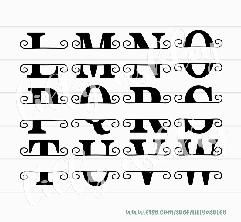Name SVG Initial Set of Letters A-Z. SVG & PNG Downloadable - Etsy