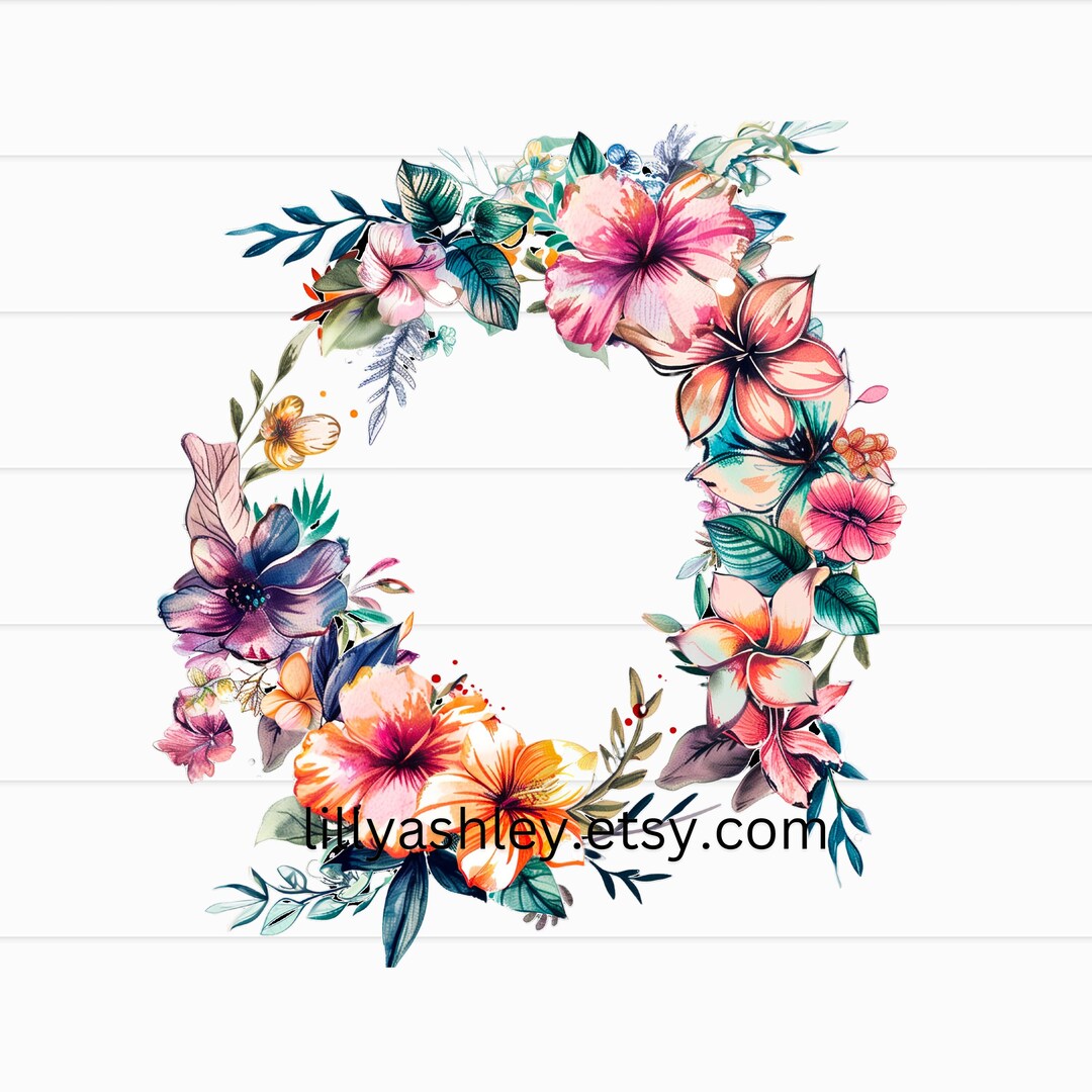 Floral Frame Wreath Clipart Designs , PNG Watercolor Flowers ...