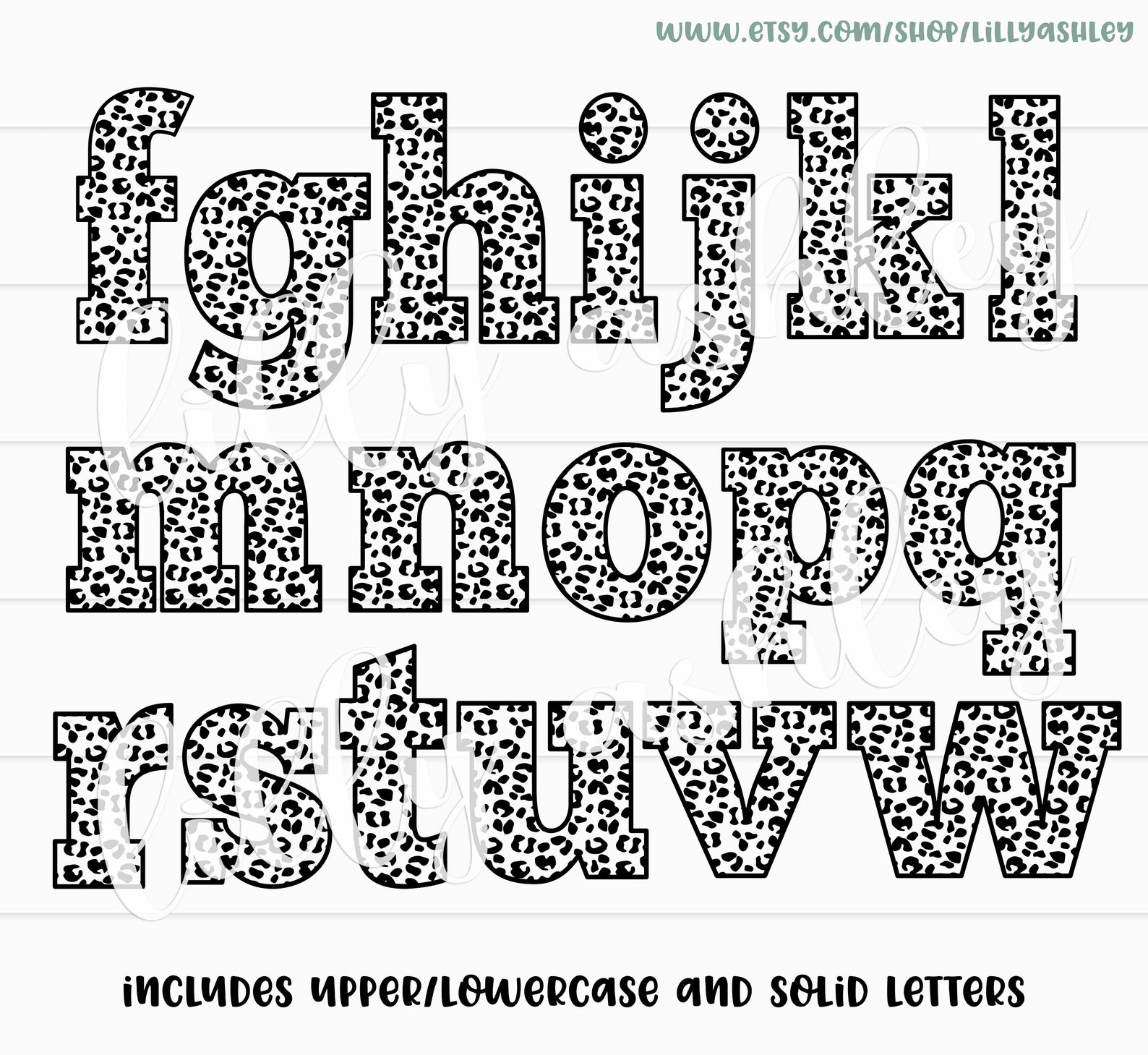 Leopard Letters SVG Set-upper and Lower Letters A-Z Cheetah - Etsy