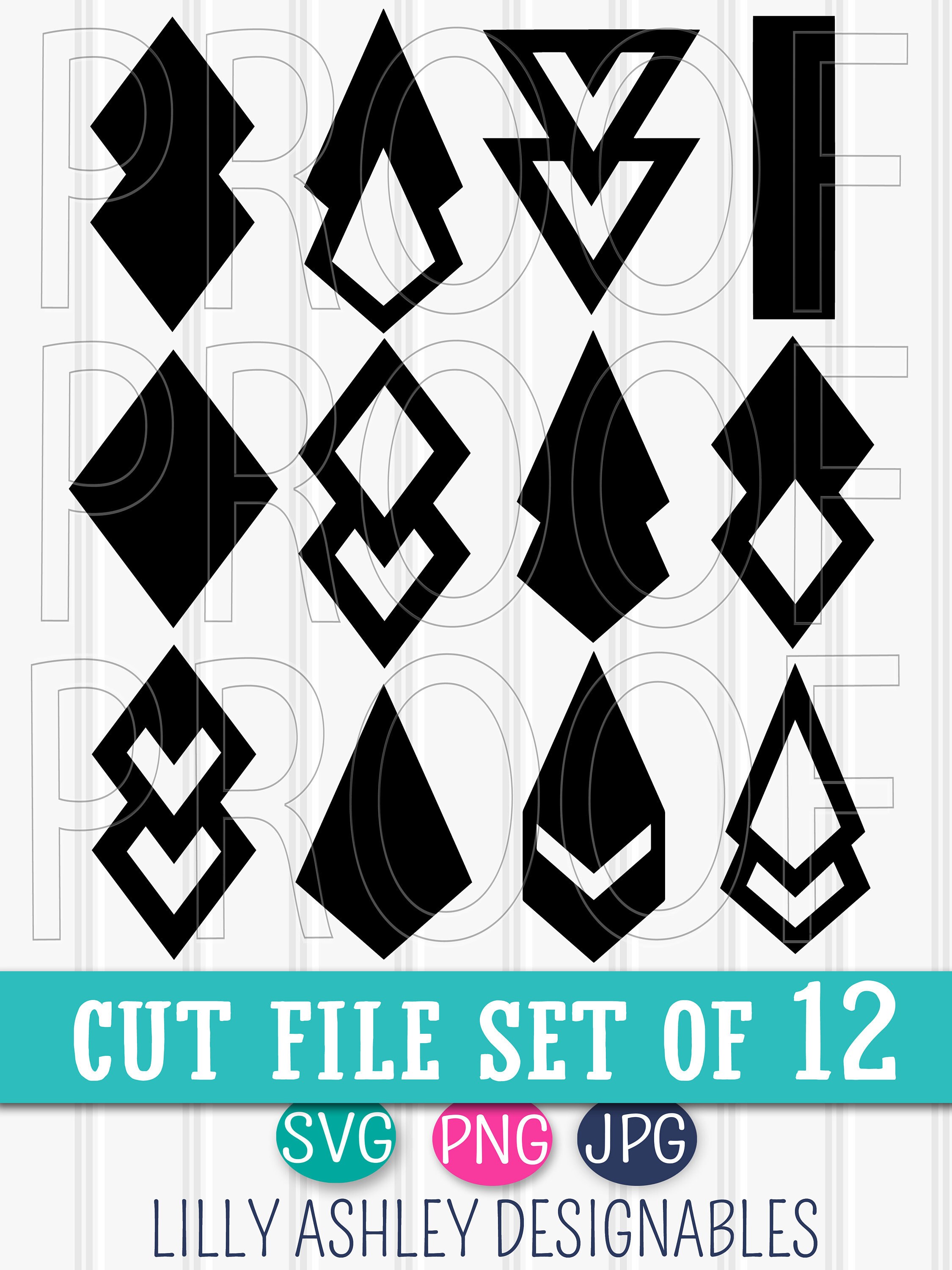 SVG Files Set of 12 Cutting Files Svg/png/jpg Teardrop Svg - Etsy