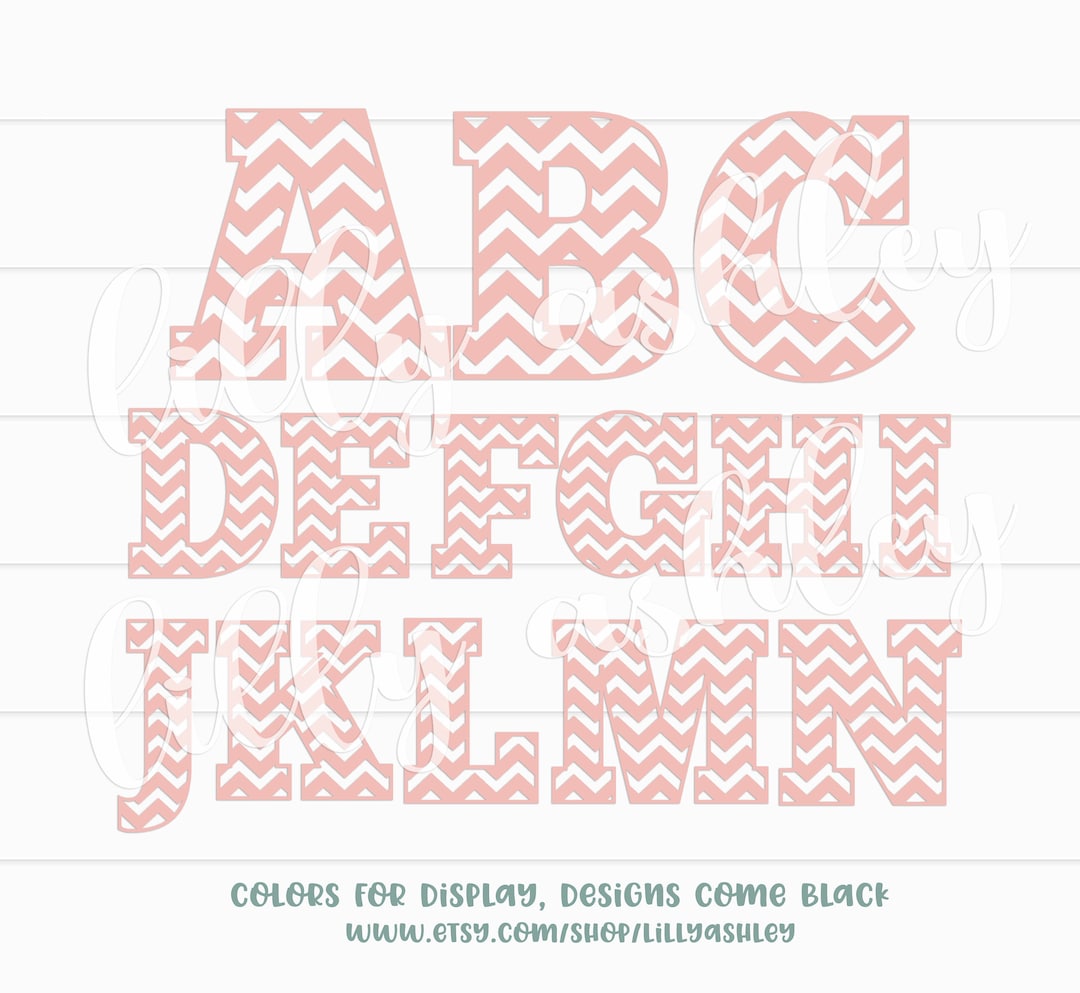 SVG Files Set *uppercase*--includes A Through Z Chevron and Solid! SVG ...