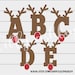 Reindeer SVG PNG Set of 26 Reindeer Letter Files-uppercase-christmas ...