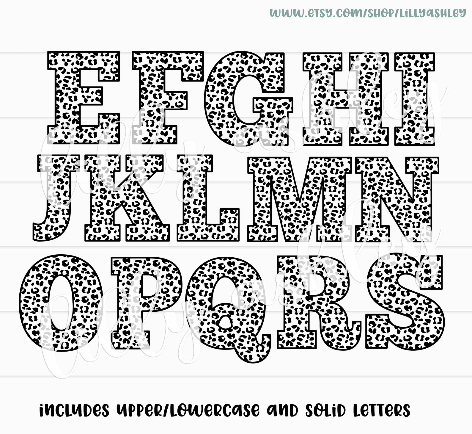 Leopard Letters SVG Set-upper and Lower Letters A-Z Cheetah - Etsy