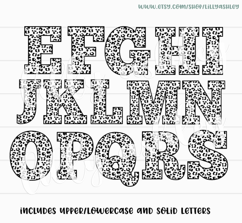 Leopard Letters SVG Set-upper and Lower Letters A-Z Cheetah Print Svg ...