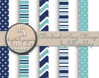 Printable Paper Pack of 5 Border Paper 8.5x11 JPG Format to | Etsy