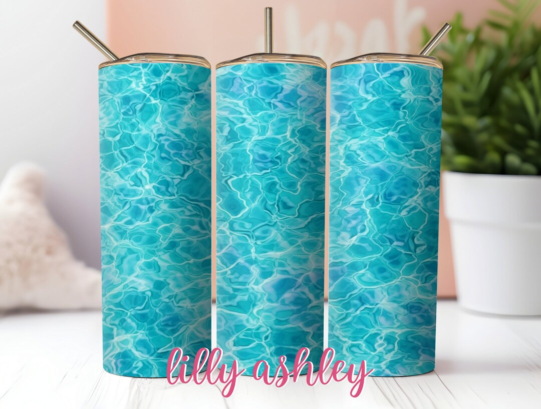 Pool Tumbler Skinny 20 Oz Tumbler for the Pool Water Cup for - Etsy