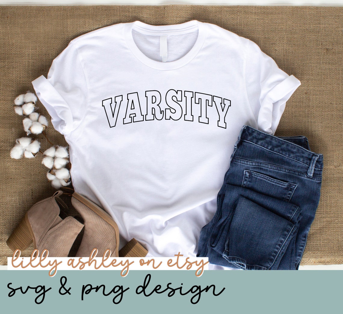 Varsity SVG & PNG Design File Arched Word Svg Trendy College - Etsy