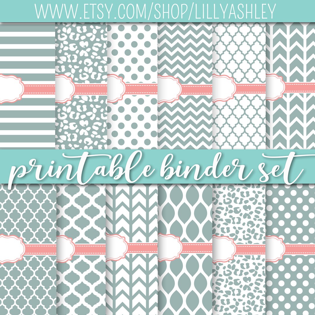 Binder Cover Printable SET of 12-8.5x11 Editable Text Covers Pdfs/jpg ...