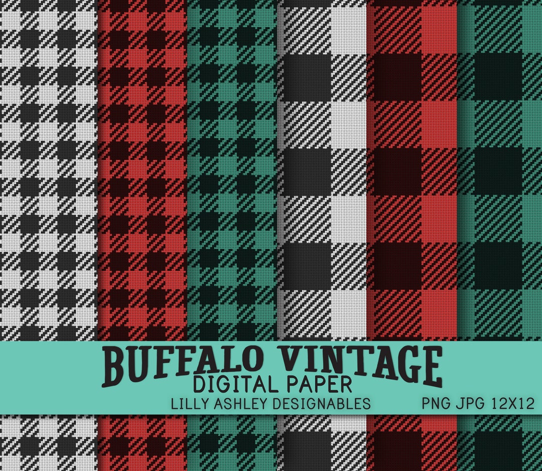 Buffalo Plaid Digital Paper Pack of Six-jpg and PNG Formats Included ...