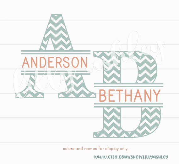 Chevron Split Letter Alphabet