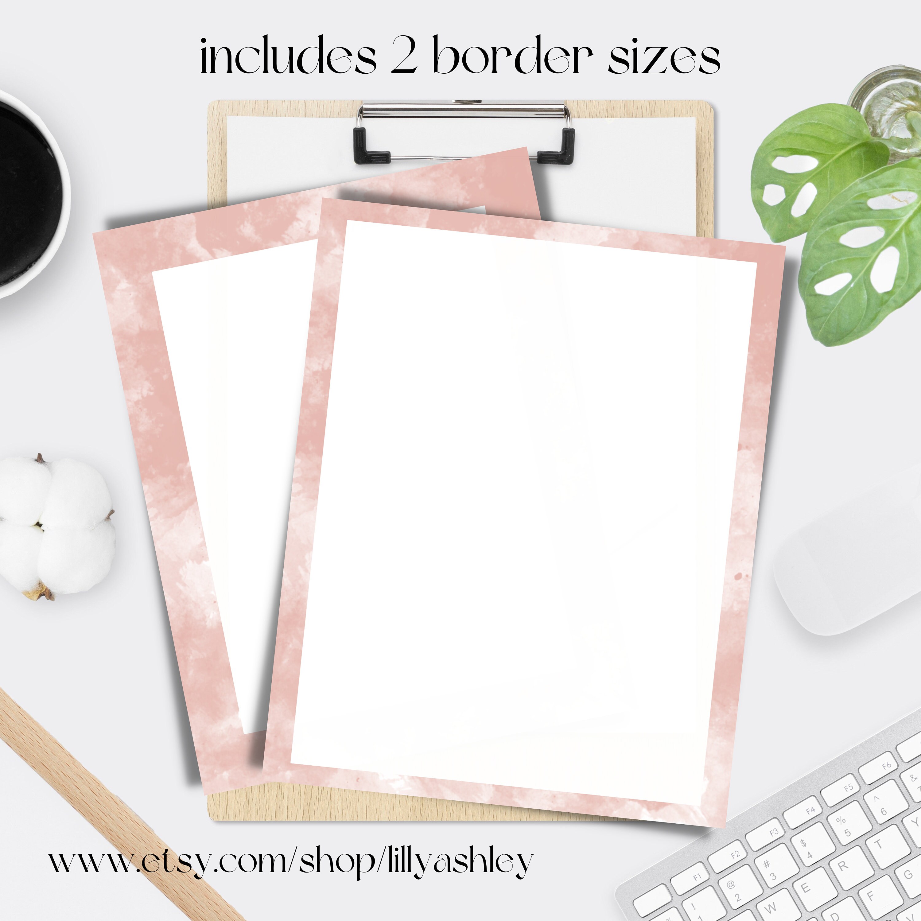Paper With Borders Set-pdf & PNG Files--8.5x11 Downloadable Paper ...