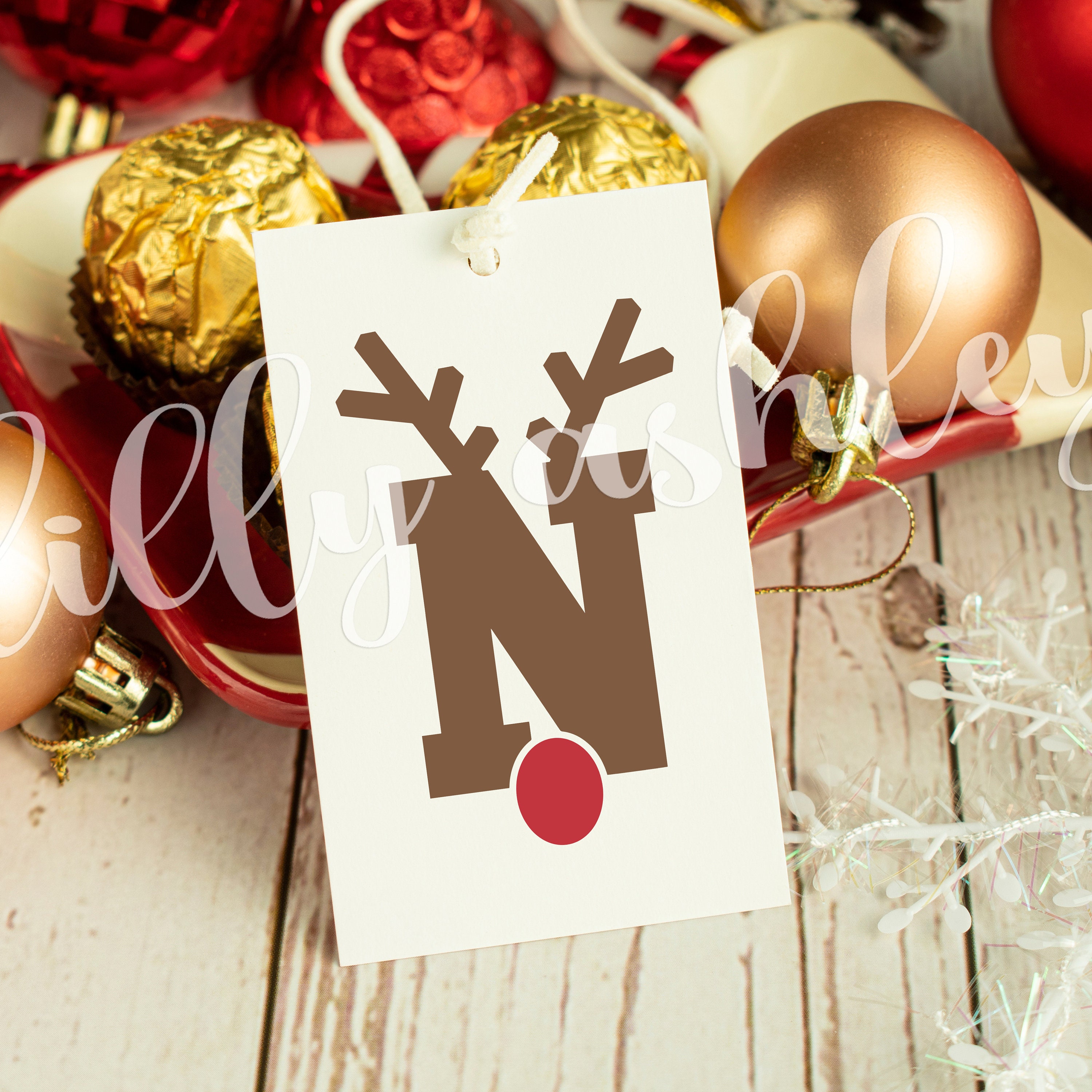 Reindeer SVG PNG Set of 26 Reindeer Letter Files-uppercase-christmas ...