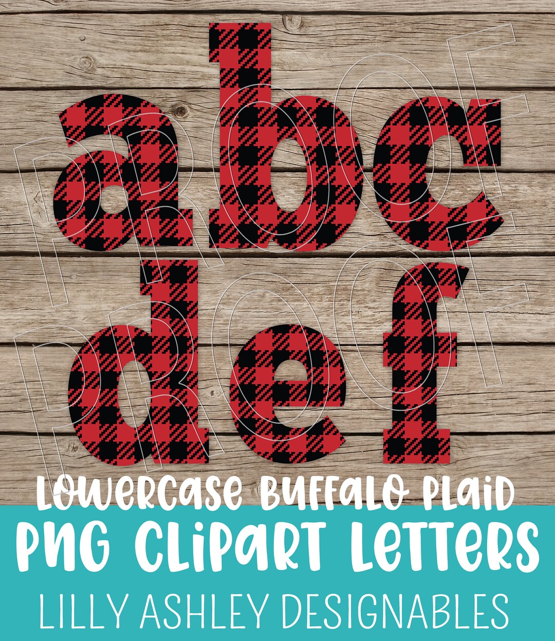 Buffalo Plaid Clipart PNG Letters A-Z Lowercase Downloadable - Etsy