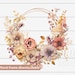 Elegant Floral Frame Wreath Clipart Design, Vintage Flowers Circle ...