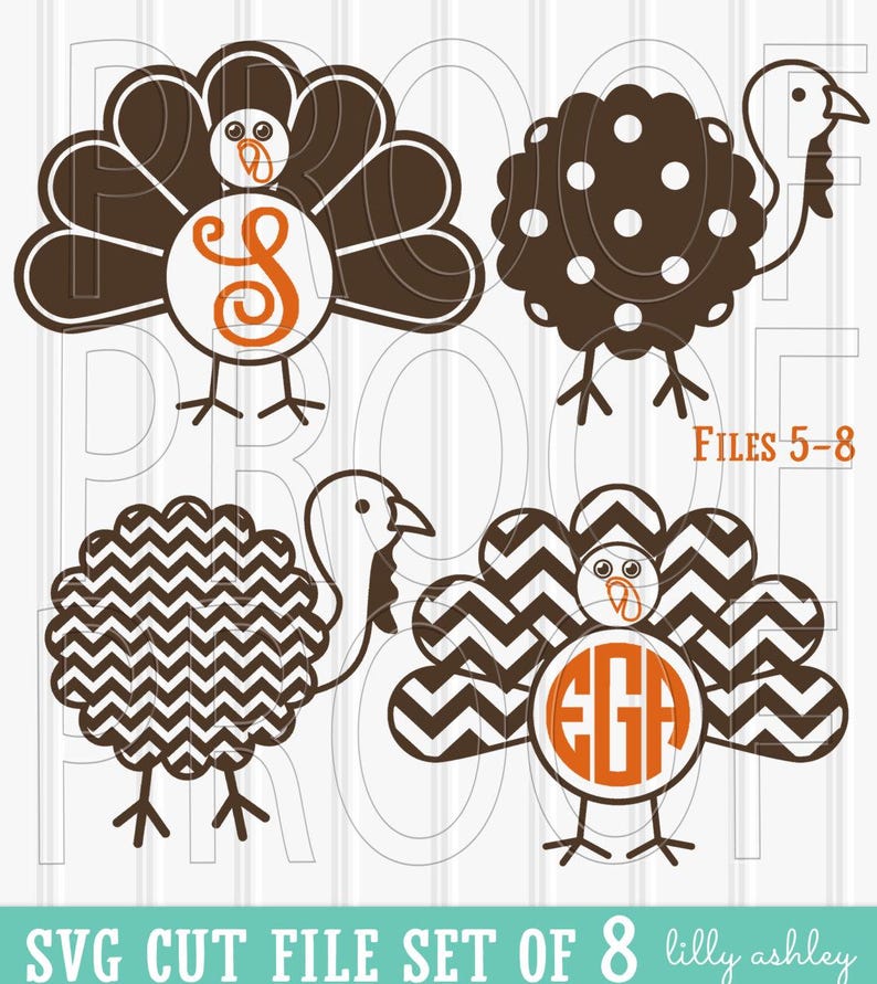 Cute Little Turkey Graphics for Thanksgiving Shirts or Fall Sweatshirts ...