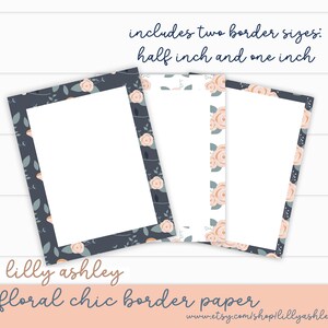 Printable Paper With Borders of 14--PDF & PNG Files--8.5x11 ...