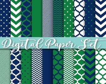 Digital Paper Pack of 20 Navy Pink Love12x12 JPG Formatbig - Etsy