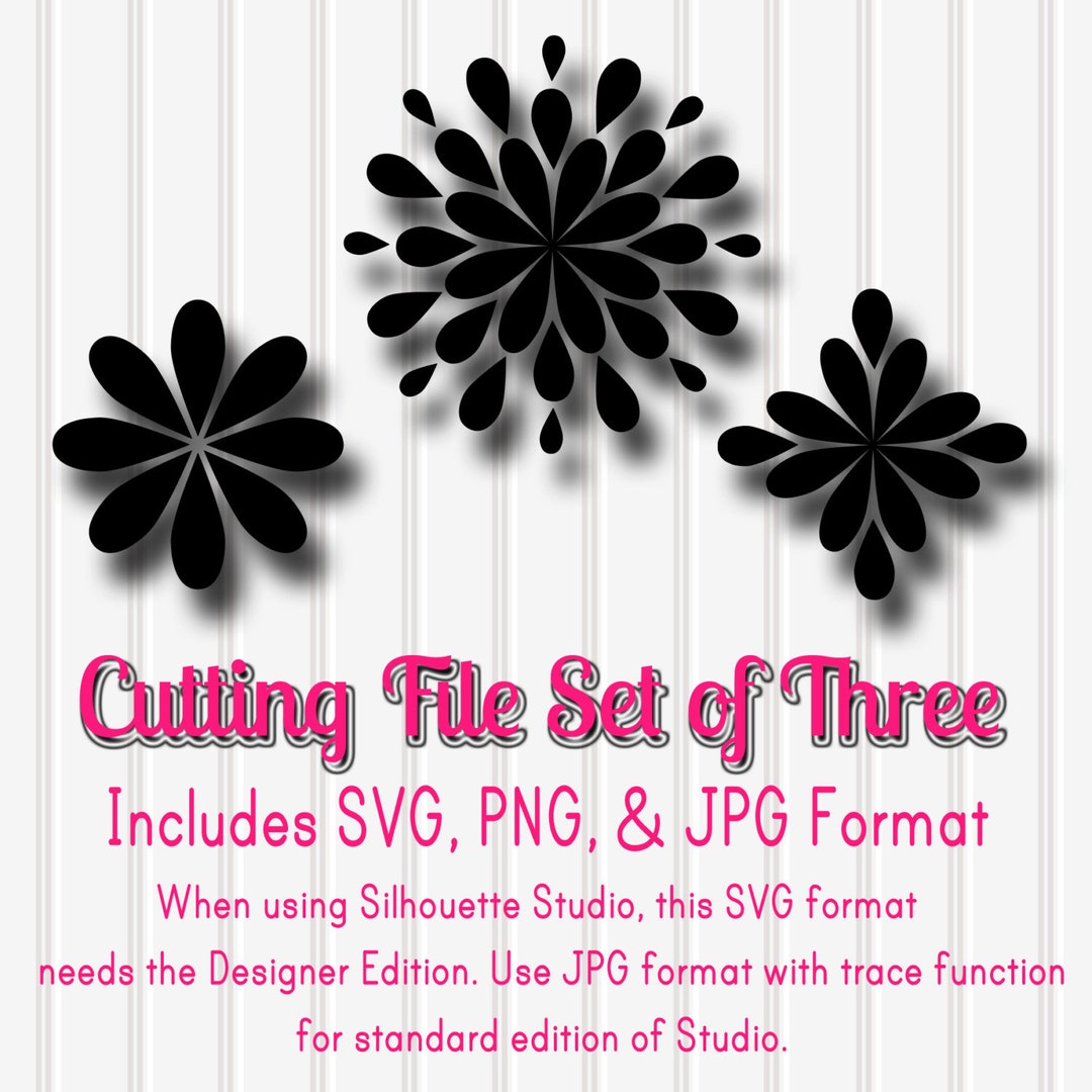 SVG Files Set of 3 Daisy Set-svg PNG and Jpg Formats - Etsy