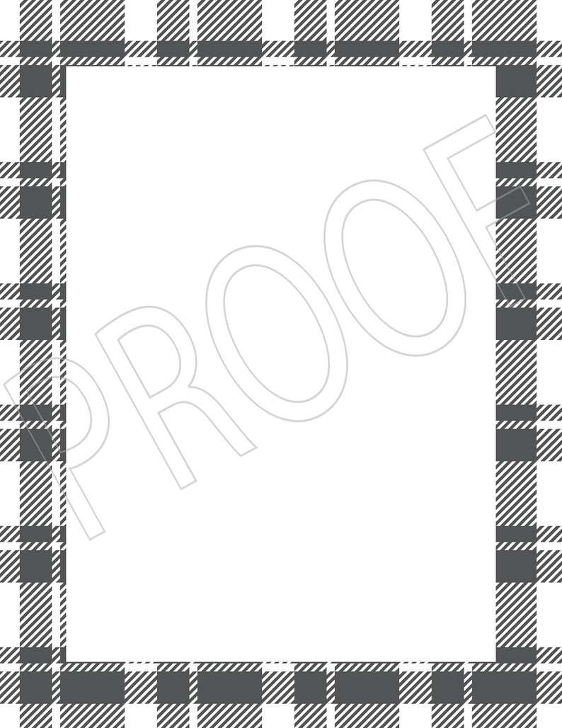 Plaid Border Paper Printable Pack of 30PDF and PNG | Etsy