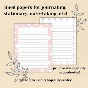Printable Border Paper Lines Pack of 10 PNG Pdf-8.5x11 Bordered Paper ...