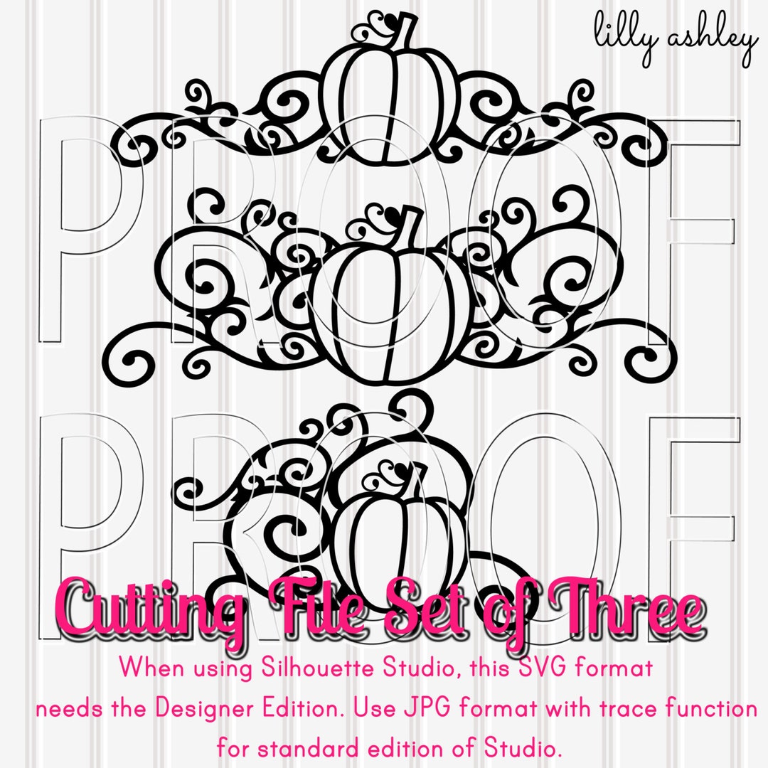 Pumpkin Svg Set of 3 Swirls and Pumpkins-svg PNG & Jpg - Etsy