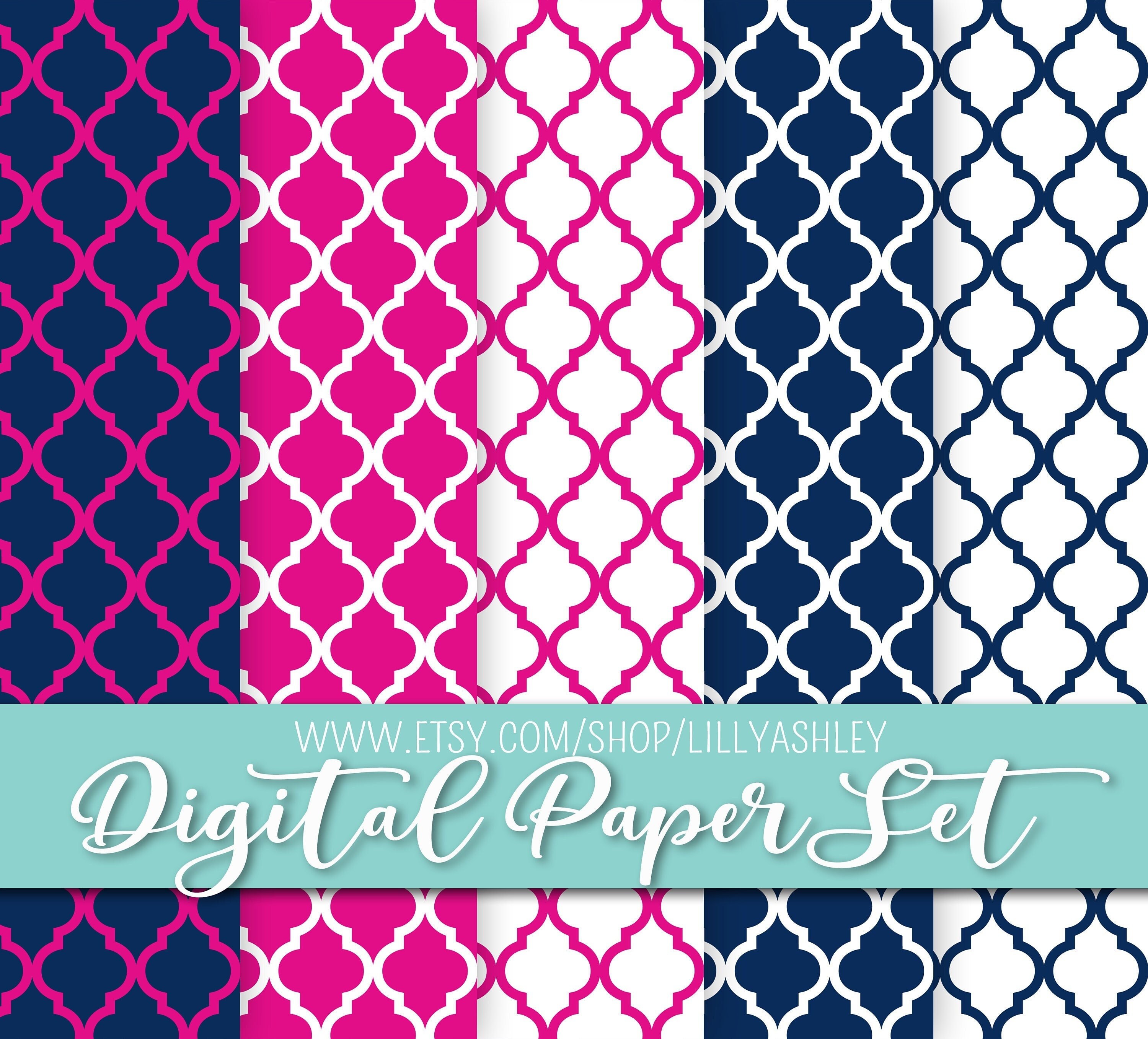 Pink Quatrefoil Background