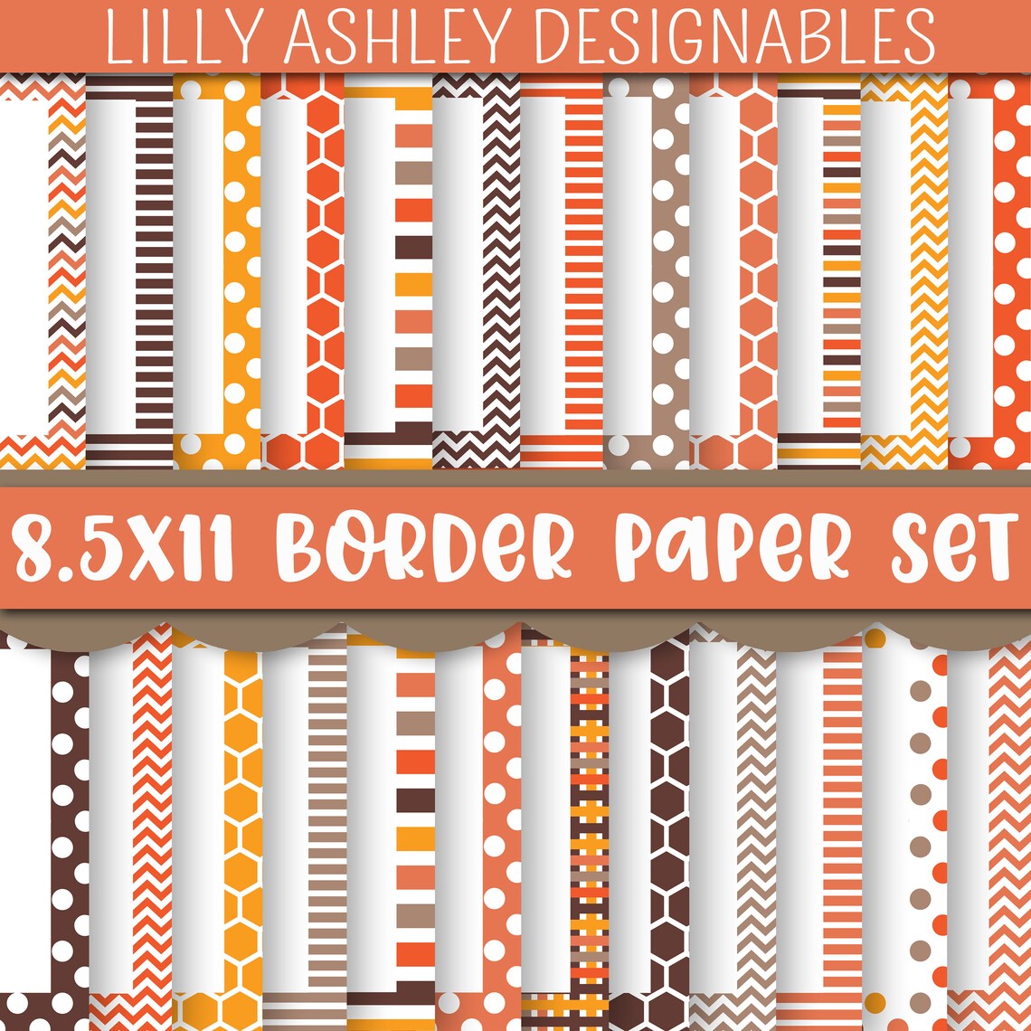 Border Paper Printable Paper Setjpg8.5x11-fall Border - Etsy