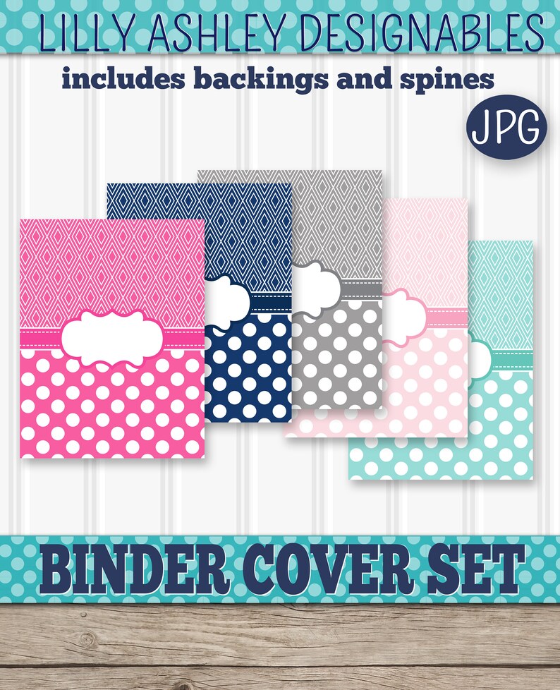 Printable Covers for Binders With Backings/spines Digital Notebook ...