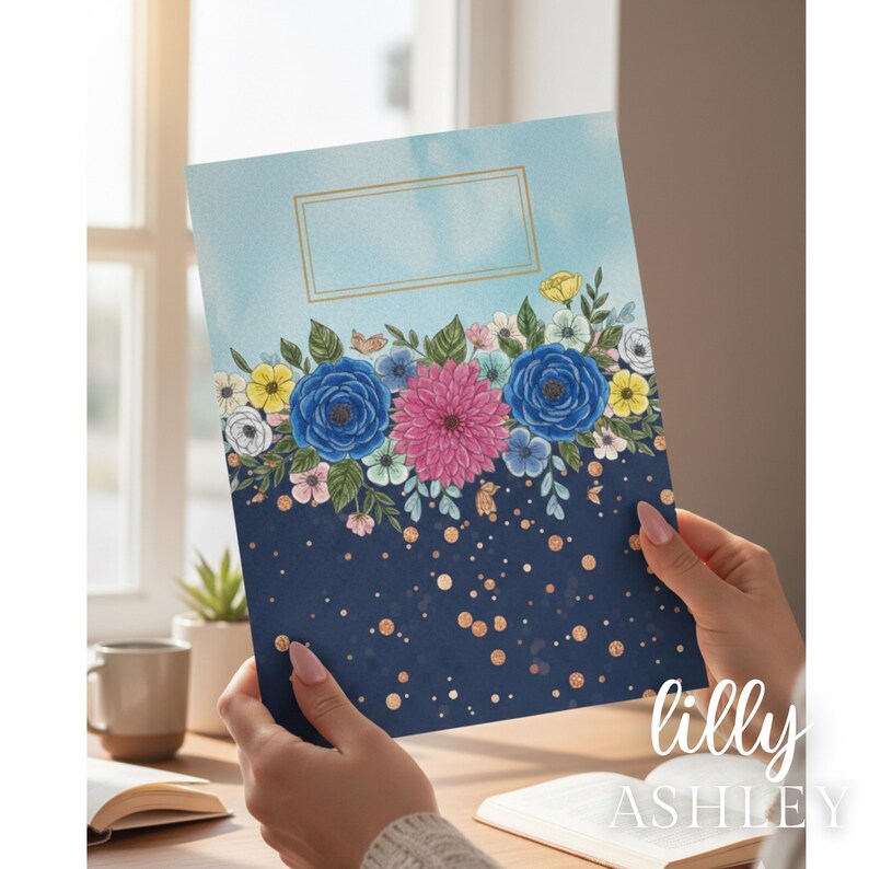 Floral Printable Binder Covers Set of 6 – School Subject & Planner ...