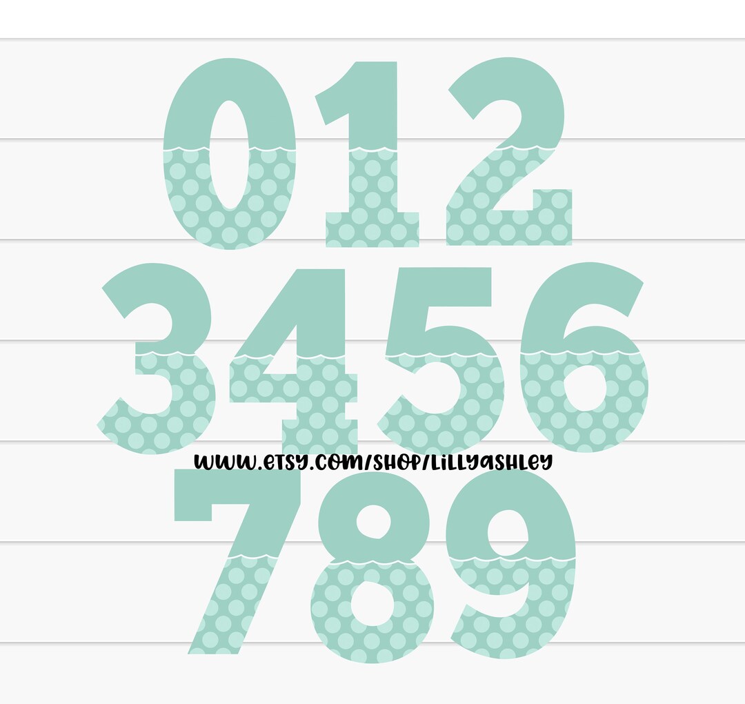 Split Number SVG & PNG Set 0-9 Downloadable. Commercial Use Approved ...