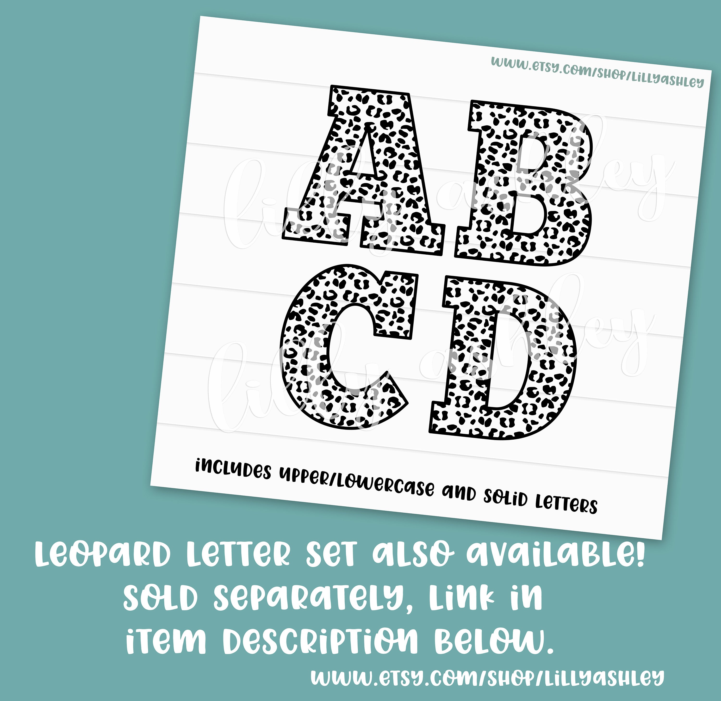 Letter SVG Cut File Set Includes Upper and Lowercase Letters - Etsy