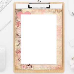 Heart Border Paper Pack of 14--PDF Files--8.5x11 Downloadable Paper ...