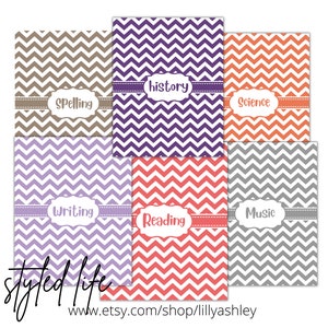 School Subject Binder Cover Printable SET 8.5x11 PDF Covers - Etsy