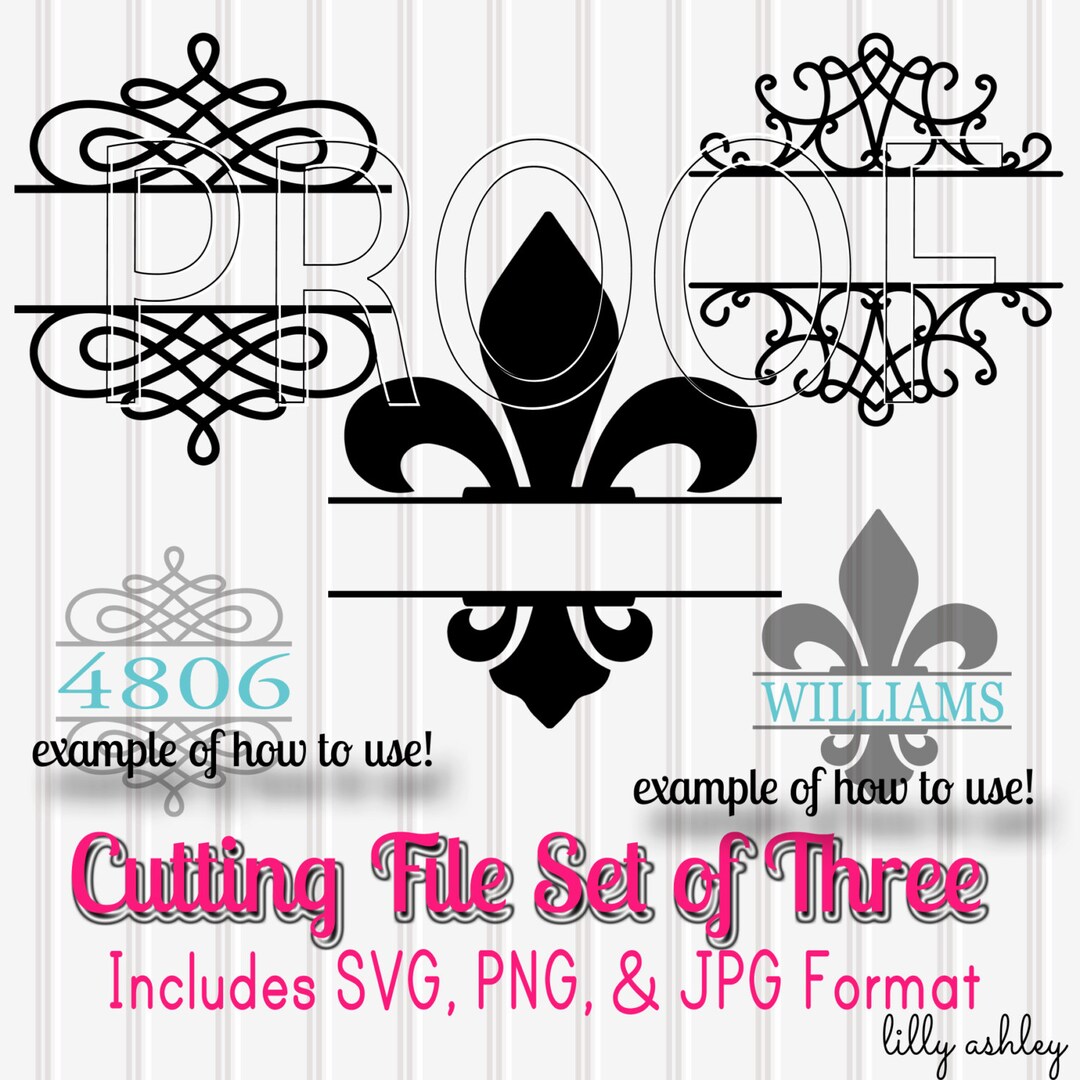 Fleur De Lis SVG Files Set of 3 Cut Files Includes SVG PNG Jpg ...