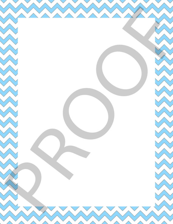 Blue Chevron Borders