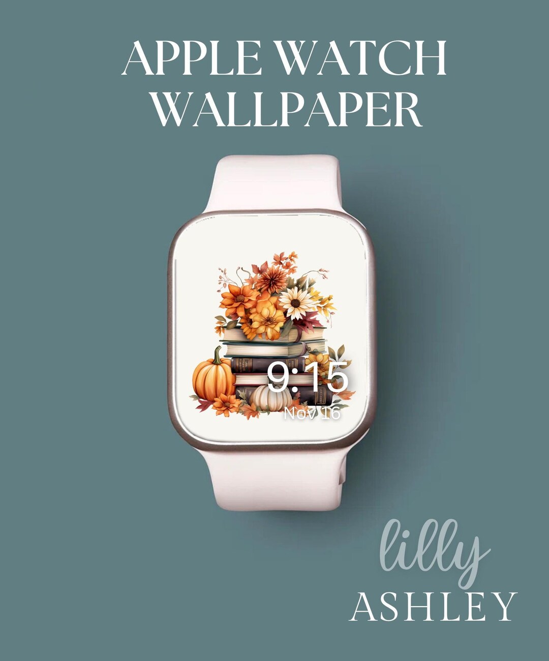 Cozy Fall Apple Watch Face, Watch Background, Book Lover Apple Watch ...