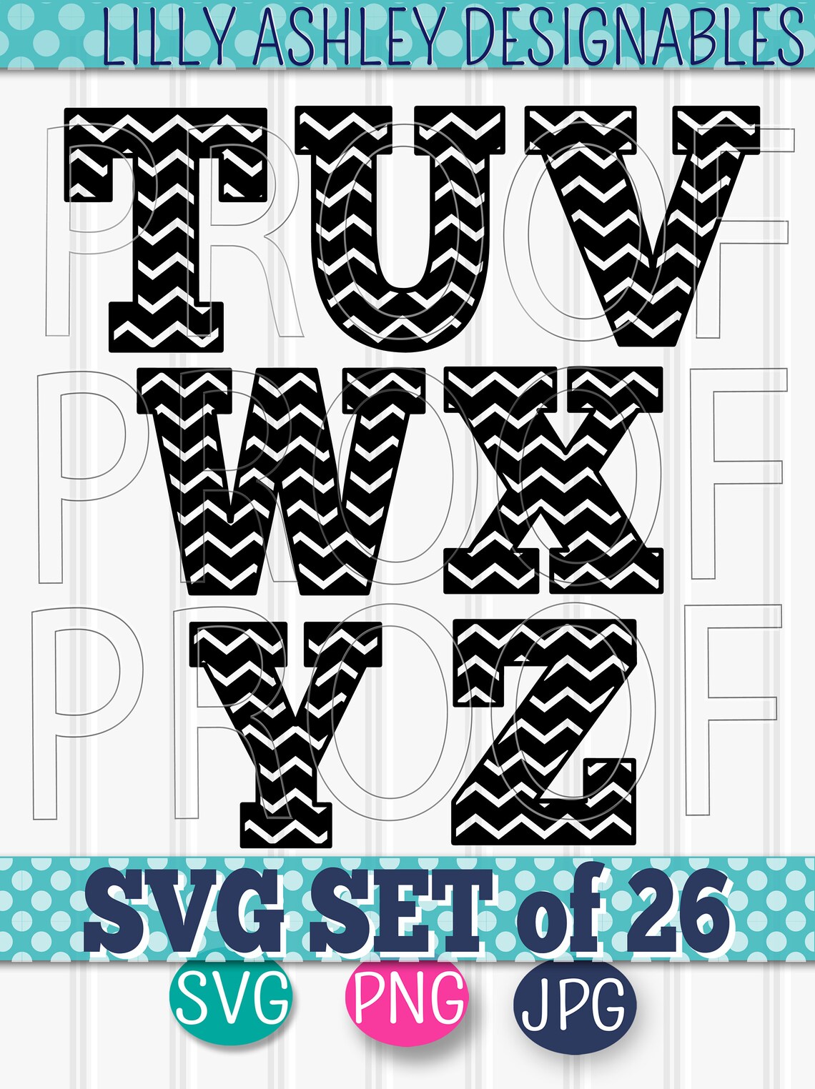 Chevron Letter SVG Cut File Set of 26-uppercase Letters A-Z | Etsy