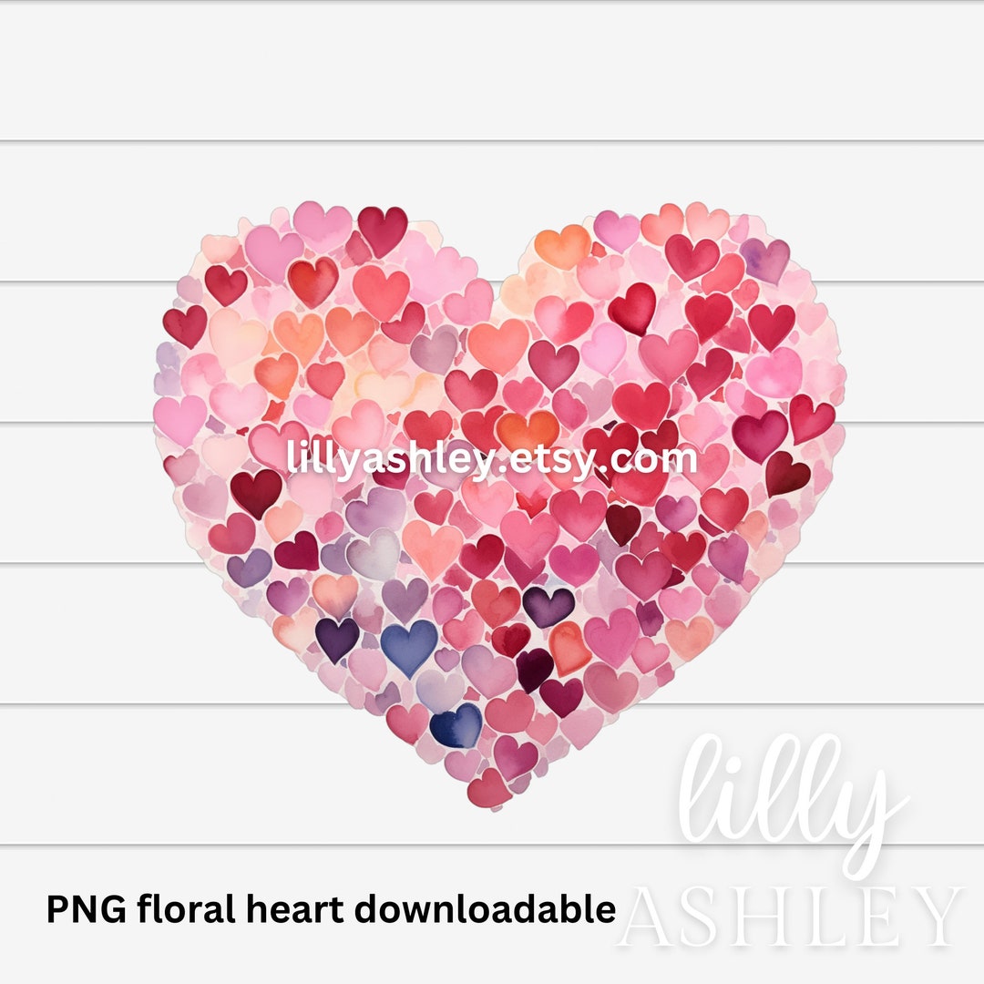 Boho Heart PNG Digital Download Valentine's Day Design, Valentine ...