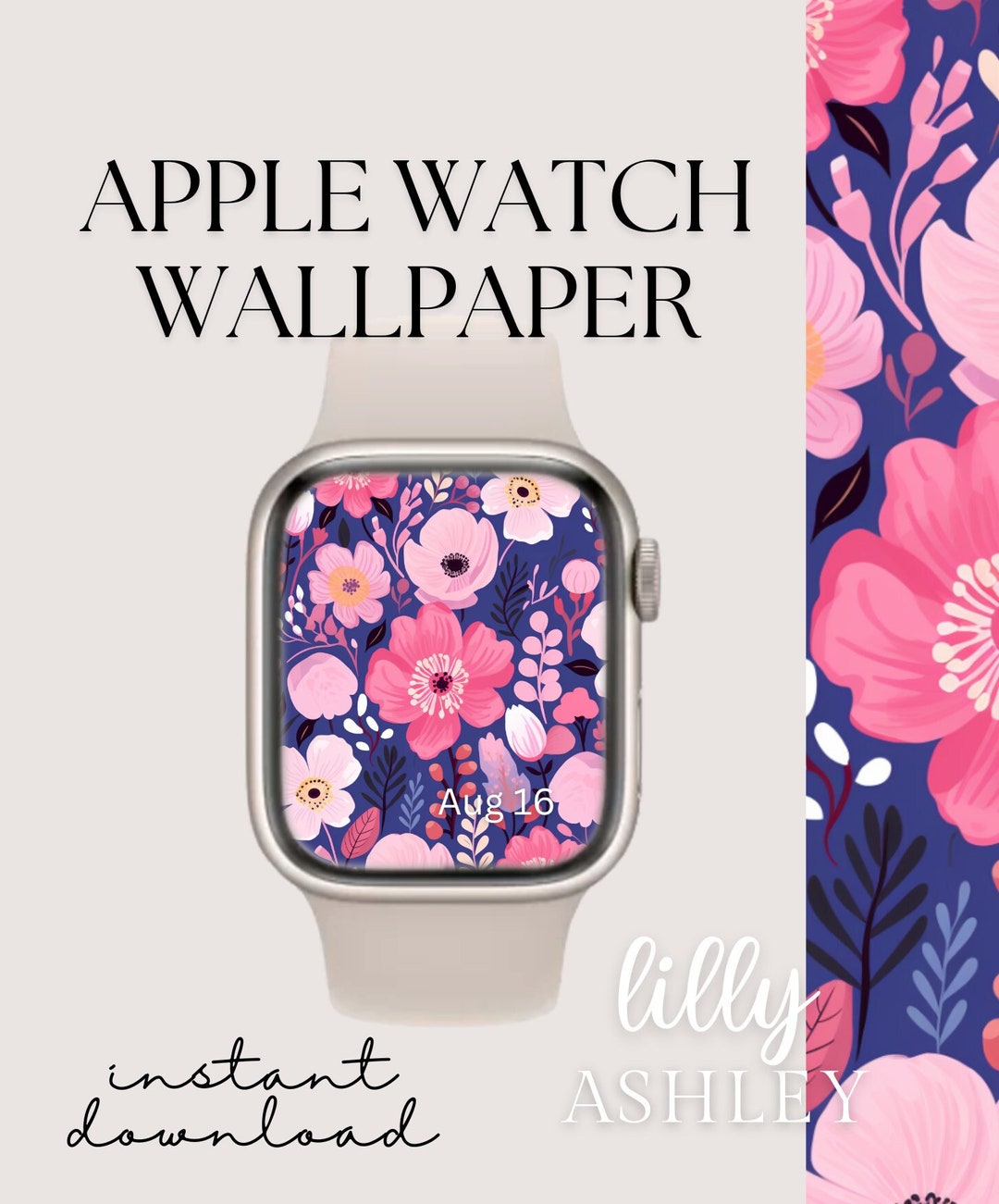 Floral Apple Watch Face , Watch Background, Womens Apple Watch ...