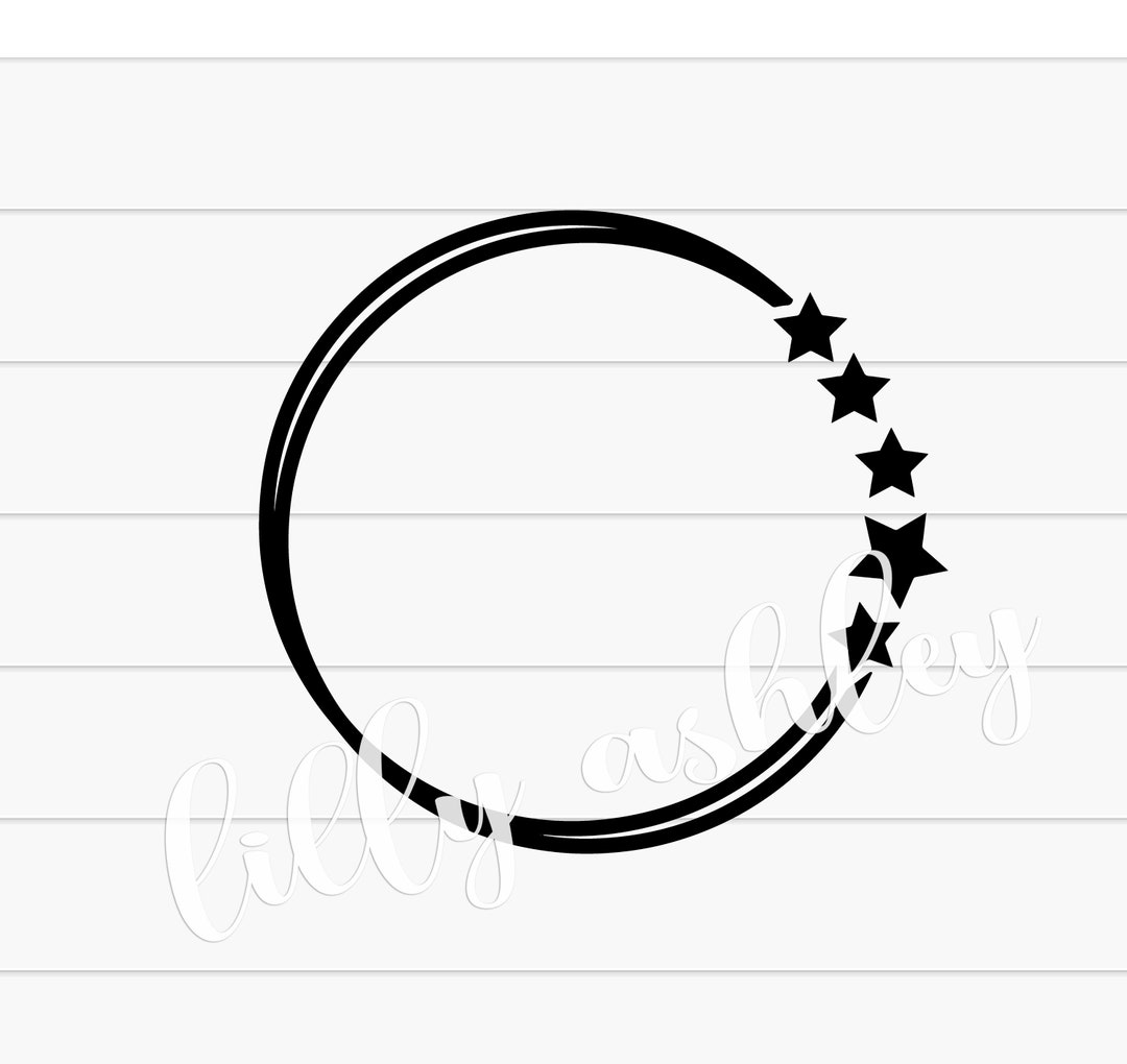 Circle Frame SVG & PNG Patriotic Svg Star Svg Star Circle Svg ...
