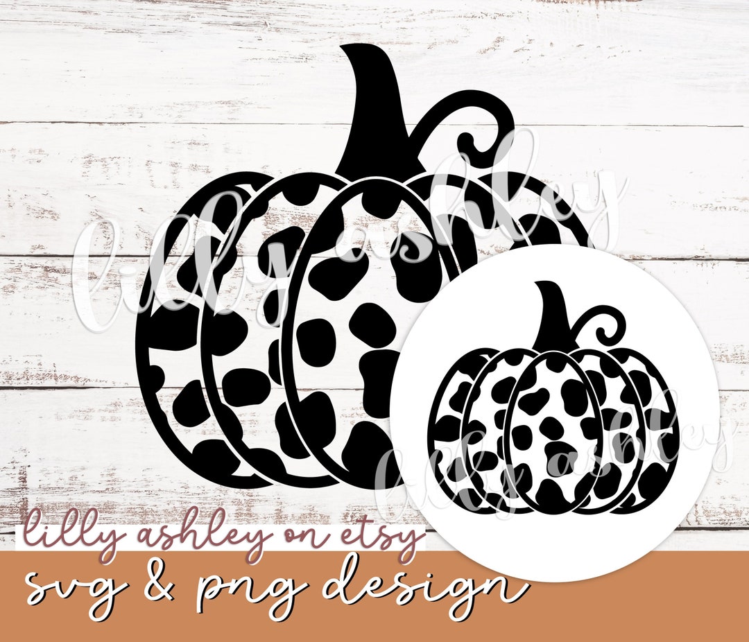 Cow Print Pumpkin SVG & PNG Design Cute Cow Print Pumpkin Svg Fall ...