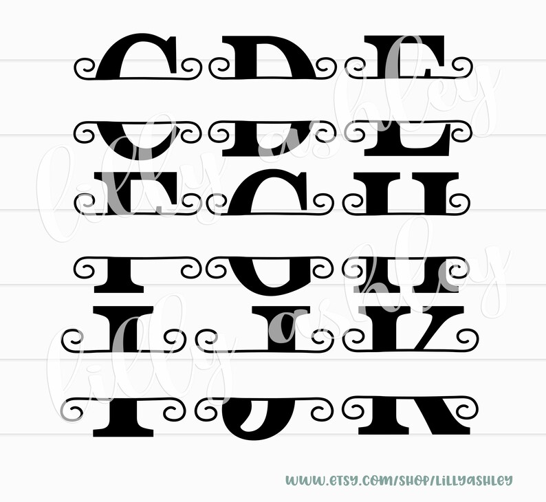 Name SVG Initial Set of Letters A-Z. SVG & PNG Downloadable - Etsy