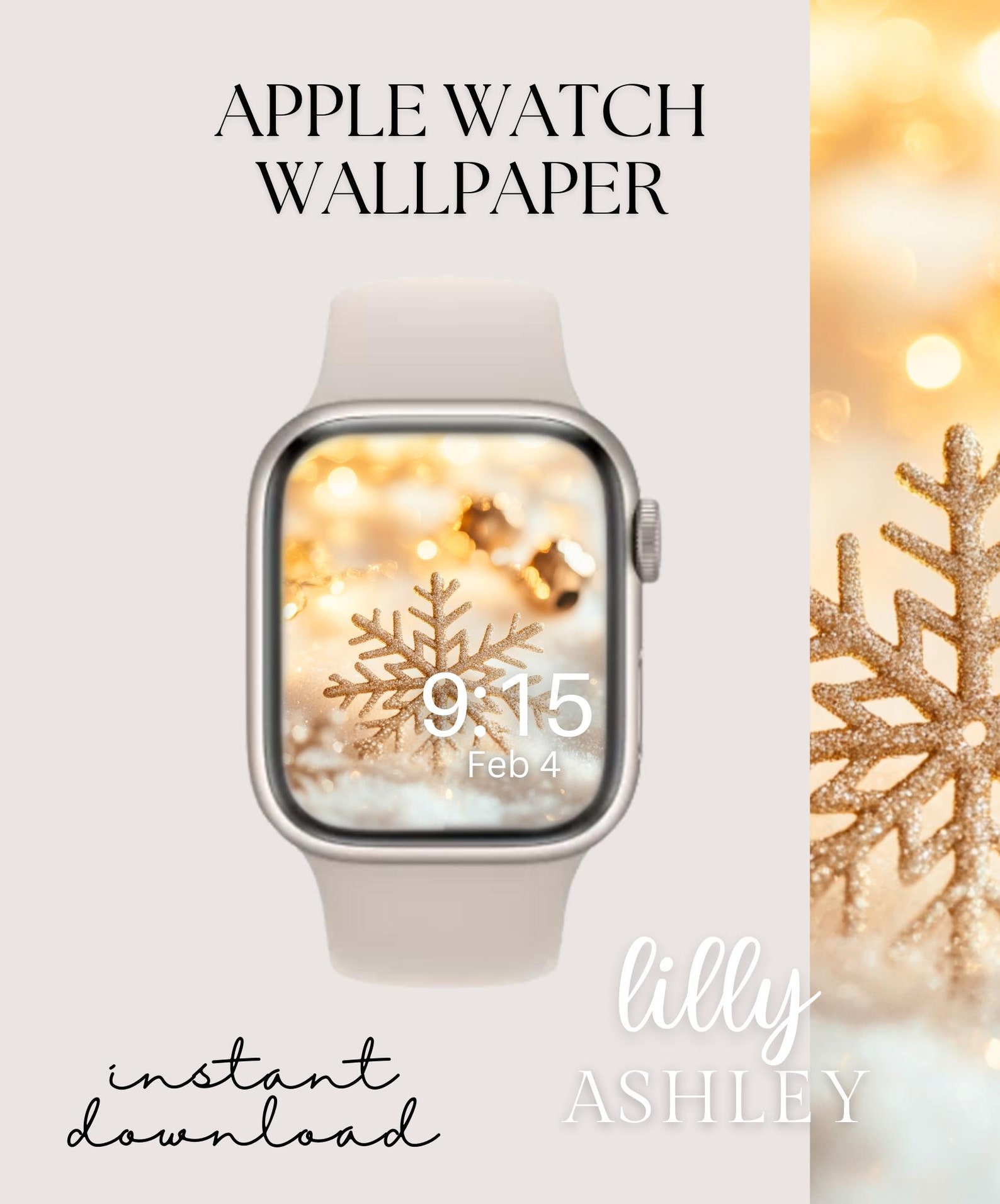 Winter Apple Watch Face for the Holidays, Aesthetic Watch Background ...