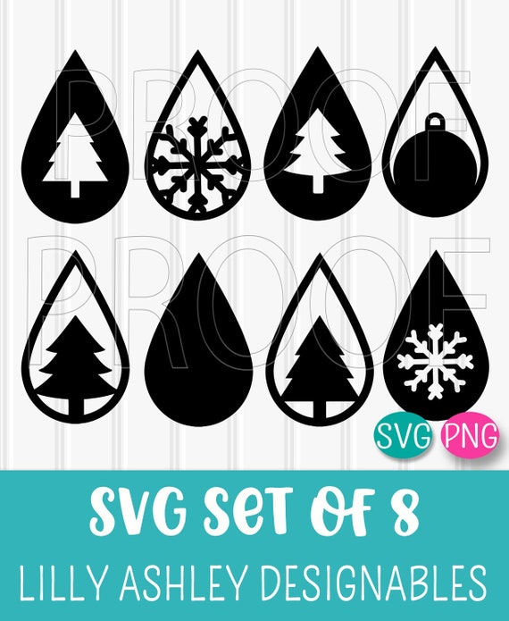 Teardrop SVG Cut File Set of 8 Svg/png Formats. Christmas Svg | Etsy